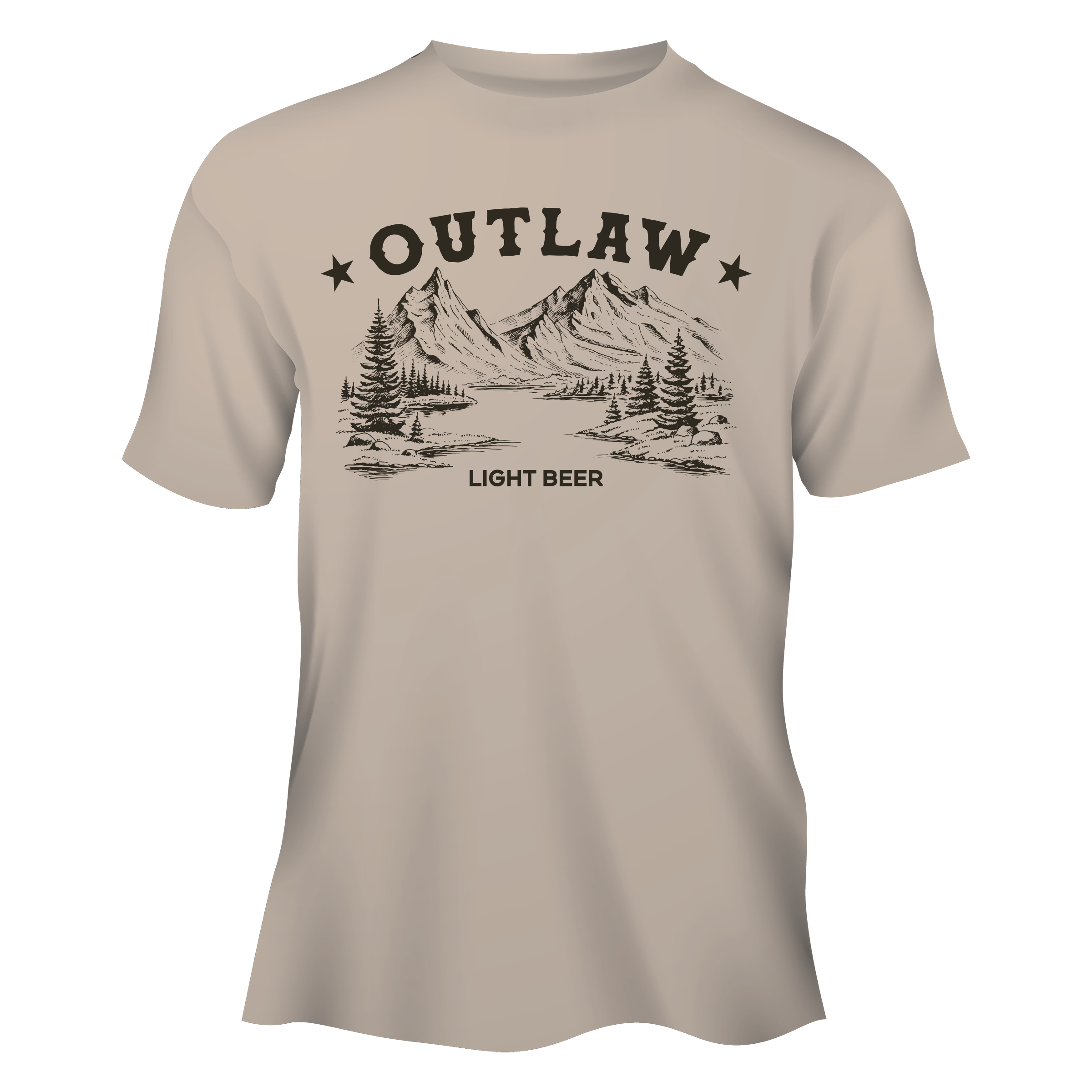 Outlaw Wilderness Tee - Sand – Outlaw Beer Merch